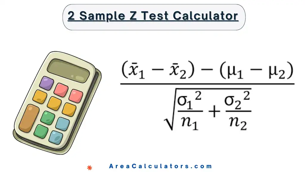 2 Sample Z Test Calculator - Area Calculators
