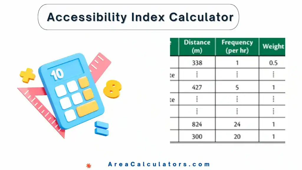 Accessibility Index Calculator - Area Calculators