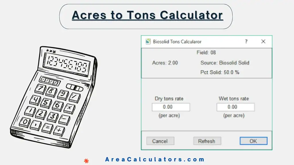 Acres to Tons Calculator - Area Calculators