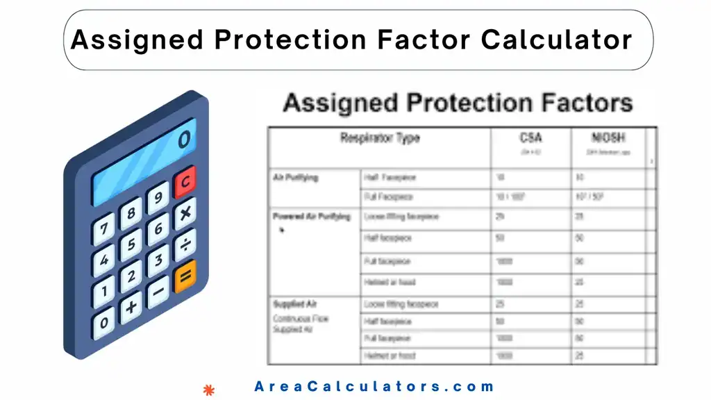 Assigned Protection Factor Calculator - Area Calculators