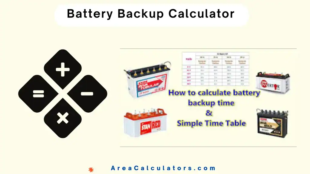 Battery Backup Calculator - Area Calculators
