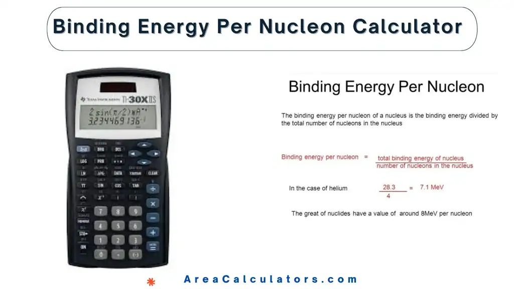 Binding Energy Per Nucleon Calculator - Area Calculators