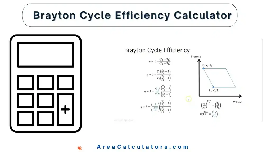 Brayton Cycle Efficiency Calculator - Area Calculators