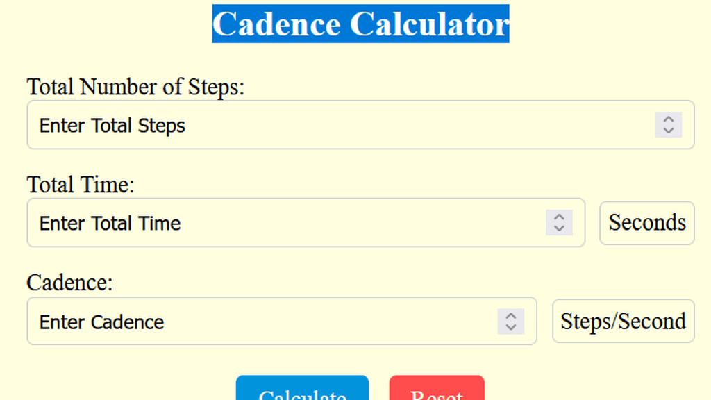 Cadence Calculator [Running Cadence Calculator 2025]