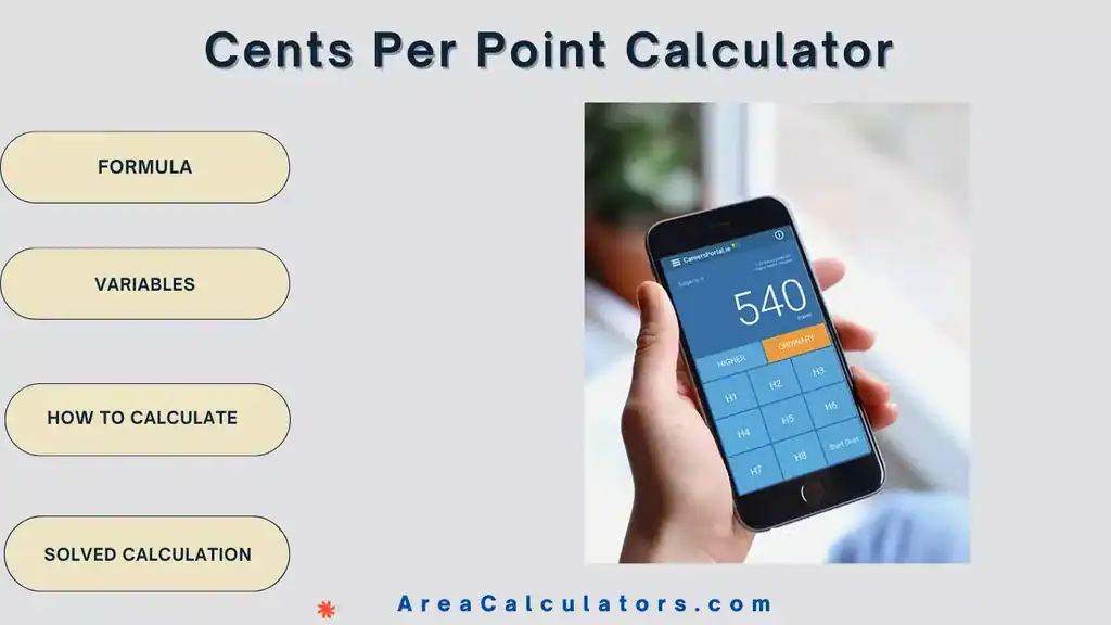 Cents Per Point Calculator - Area Calculators