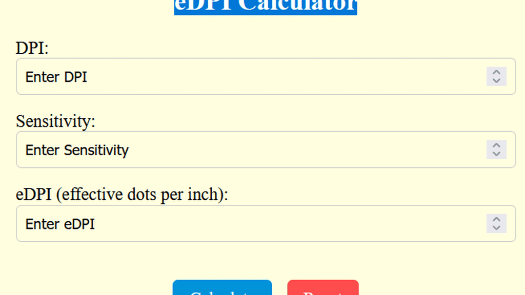 eDPI Calculator - Effective Dots Per Inch, Games, Valorant 2025]