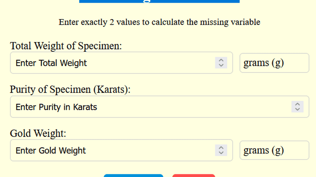 Gold Weight Calculator [Karat, Scrap, 22k, 24k, OZ, Gram Tola]