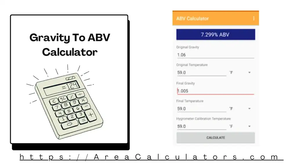 Gravity To ABV Calculator - Area Calculators