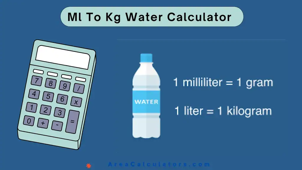 Ml To Kg Water Calculator - Area Calculators