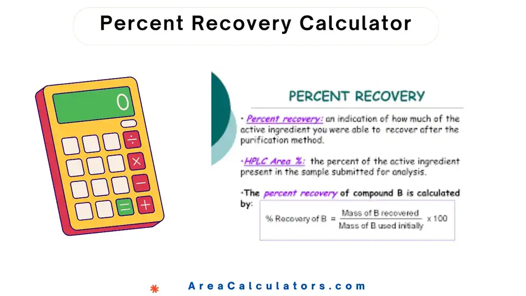 Percent Recovery Calculator - Area Calculators