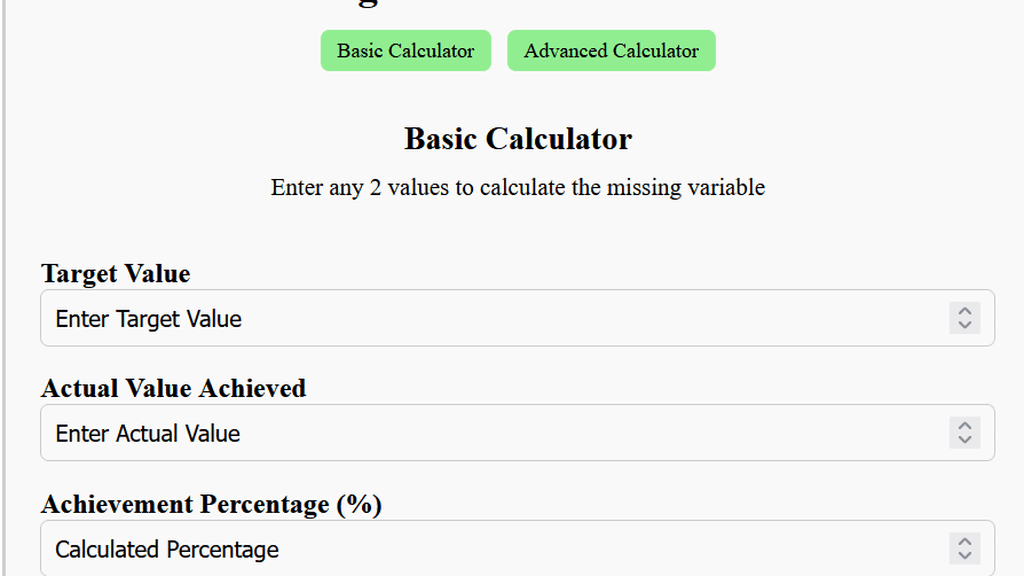Control Limit Calculator - Area Calculators