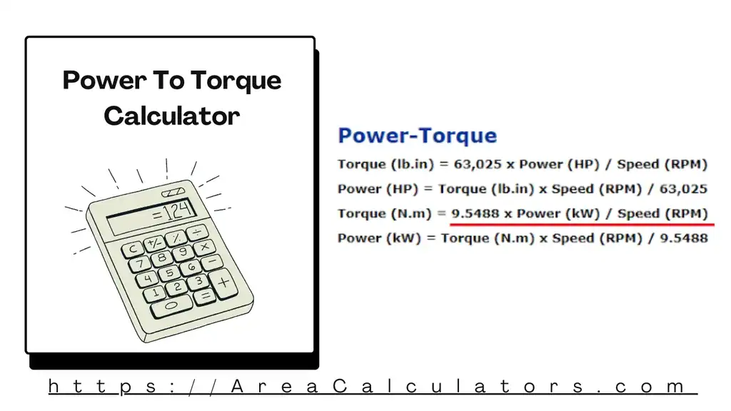 Power To Torque Calculator - Area Calculators