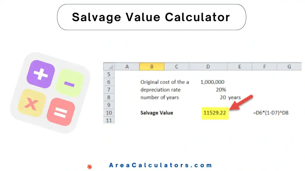 Salvage Value Calculator - Area Calculators