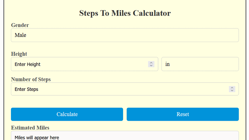 Steps to Miles Calculator [Steps to Miles Converter 2025]