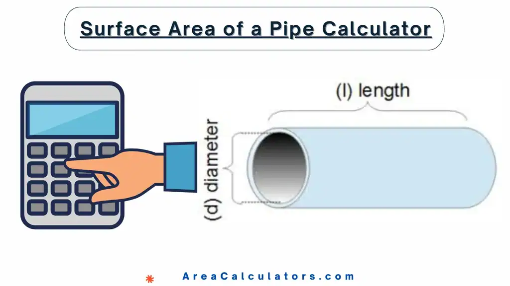 Surface Area of a Pipe Calculator [ Inner, Outer, Cylinder, Tube ]