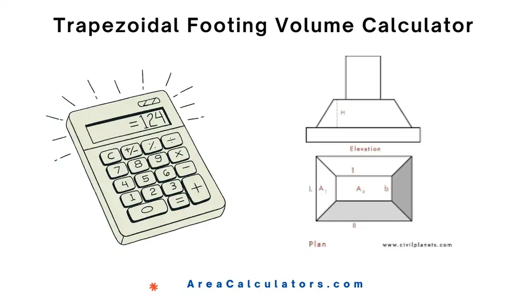 Trapezoidal Footing Volume Calculator - Area Calculators